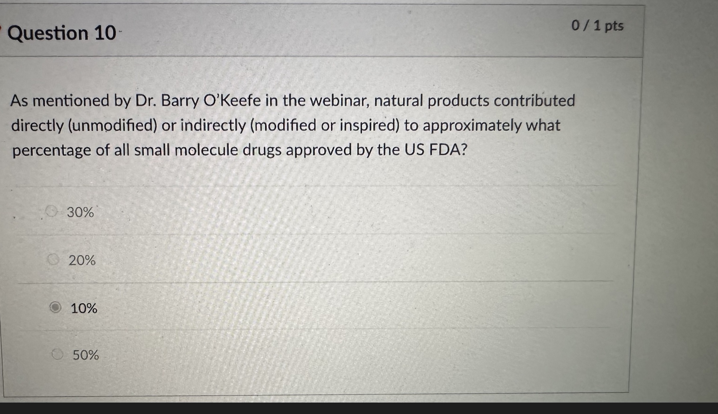 Solved As mentioned by Dr. Barry O'Keefe in the webinar, | Chegg.com