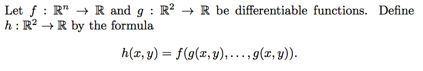 Solved Let f : R and g: R2 + R be differentiable functions. | Chegg.com