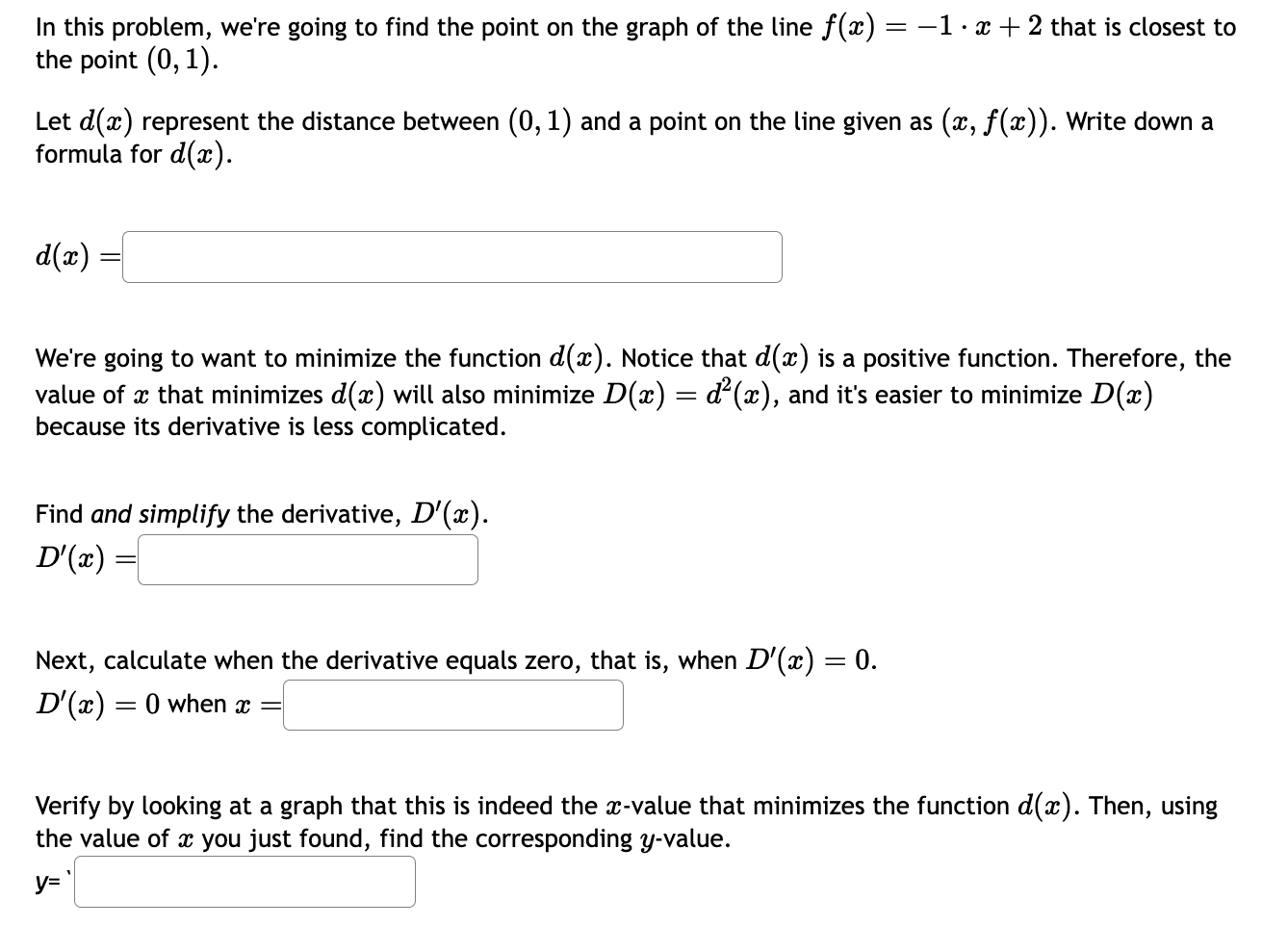 Solved In this problem, we're going to find the point on the | Chegg.com