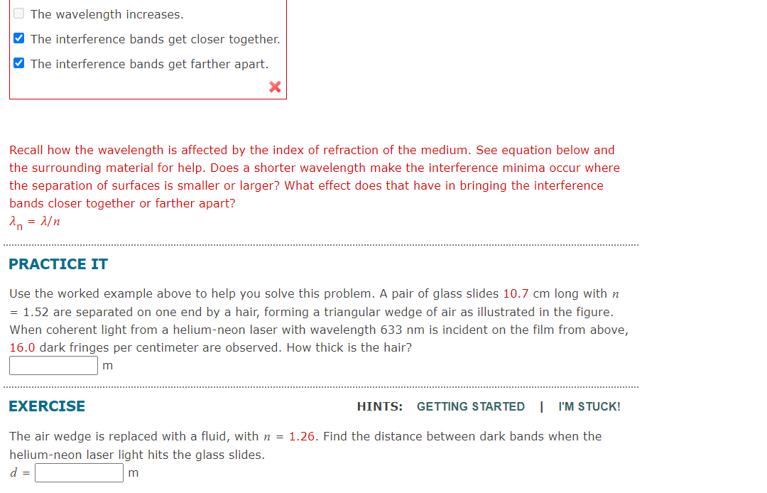 Solved EXAMPLE 24.4 Interference in a Wedge-Shaped Film GOAL | Chegg.com
