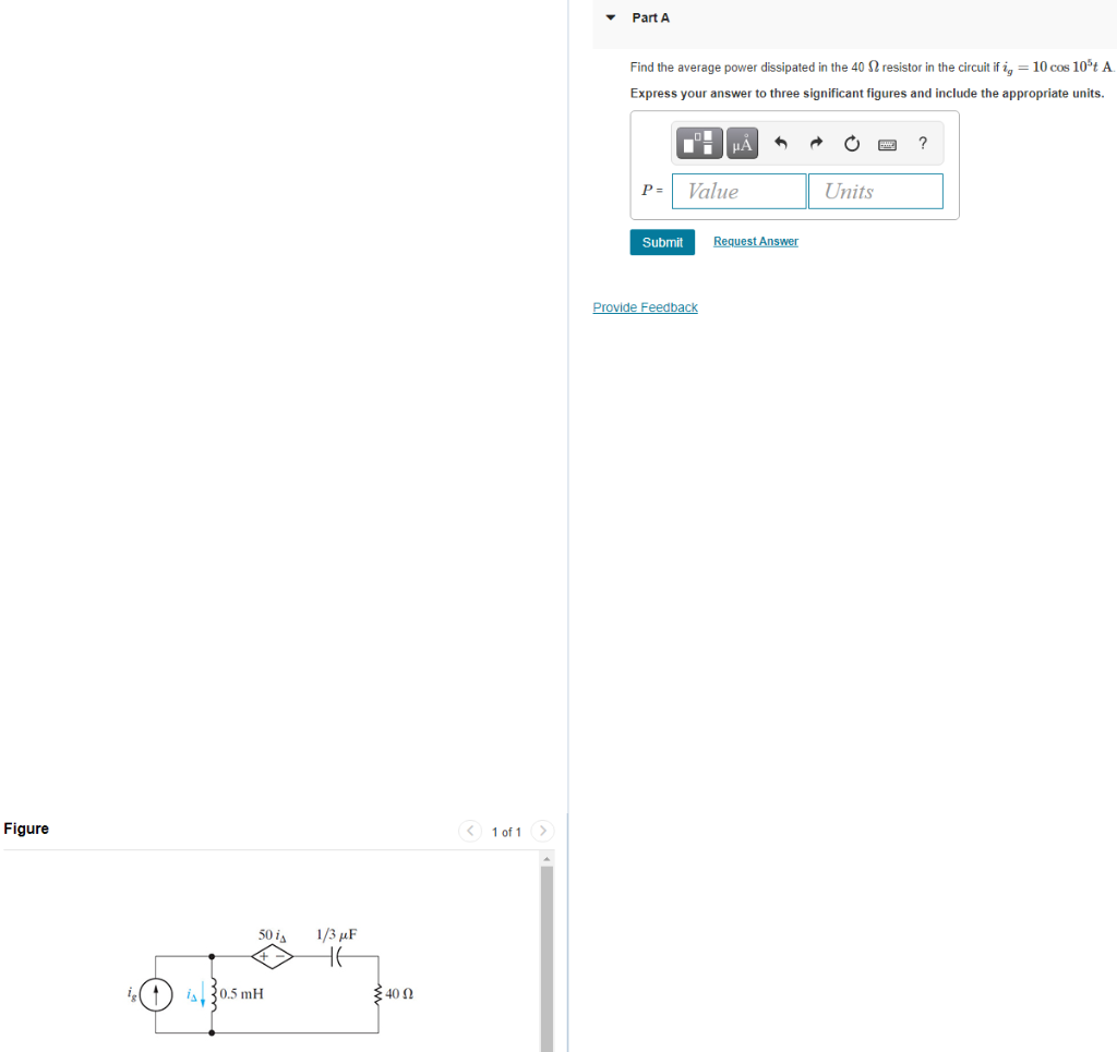 Solved Find the average power dissipated in the 40 Ω | Chegg.com