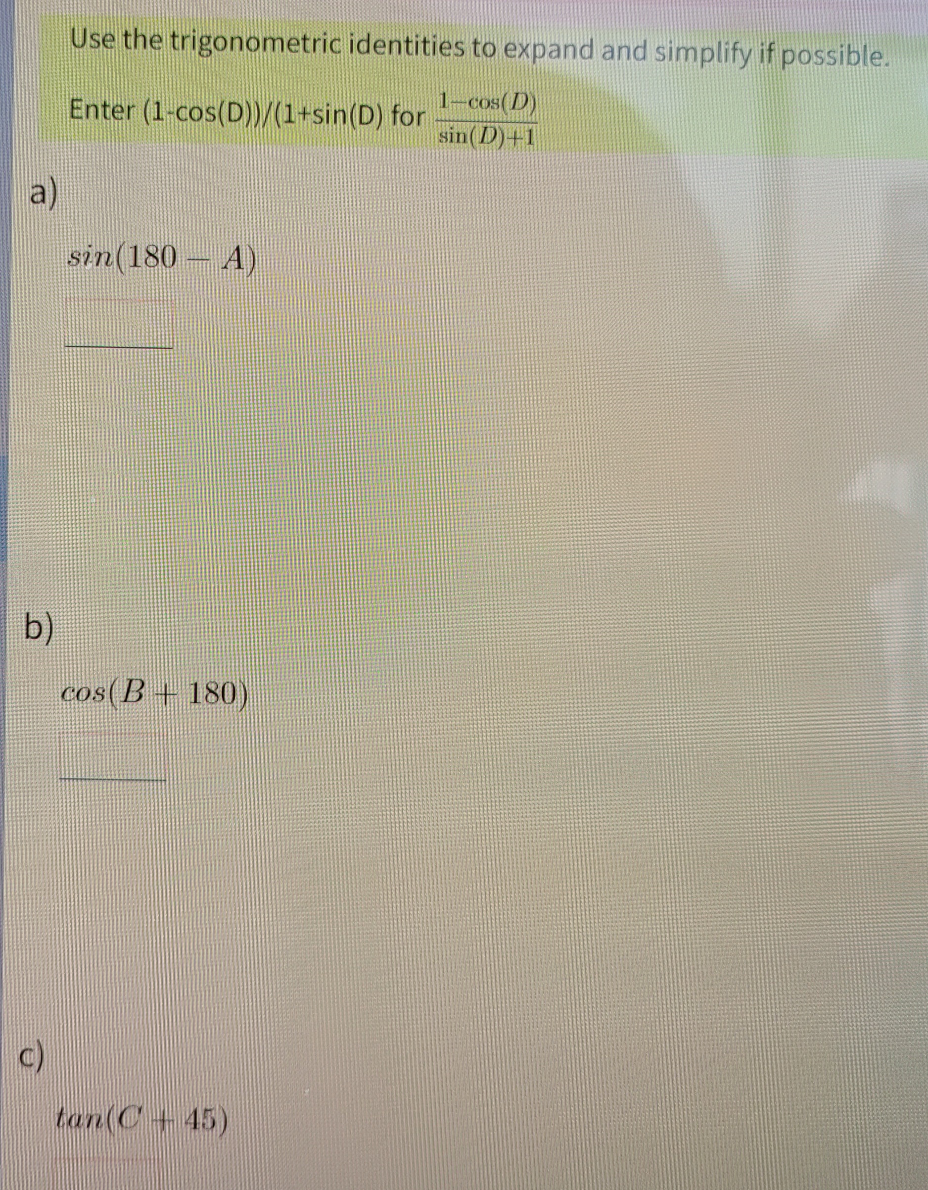 Solved Use the trigonometric identities to expand and | Chegg.com