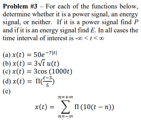 Solved Problem #3 – For each of the functions below, | Chegg.com