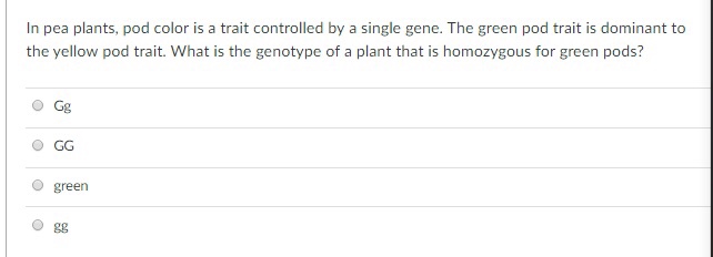 Solved In pea plants, pod color is a trait controlled by a | Chegg.com