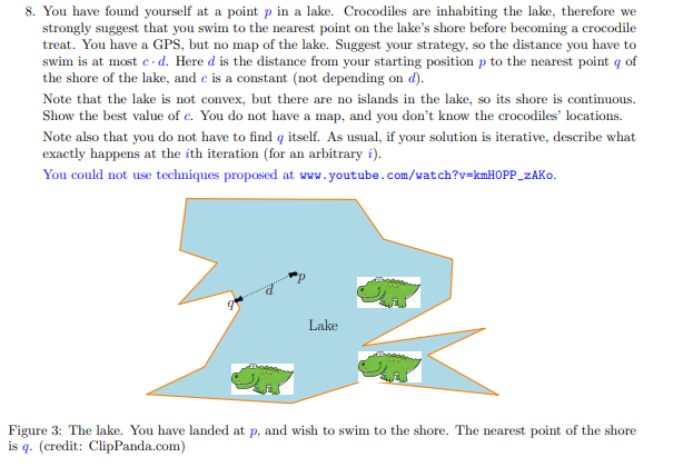 inhabiting the lake, therefore we on the lake's shore | Chegg.com