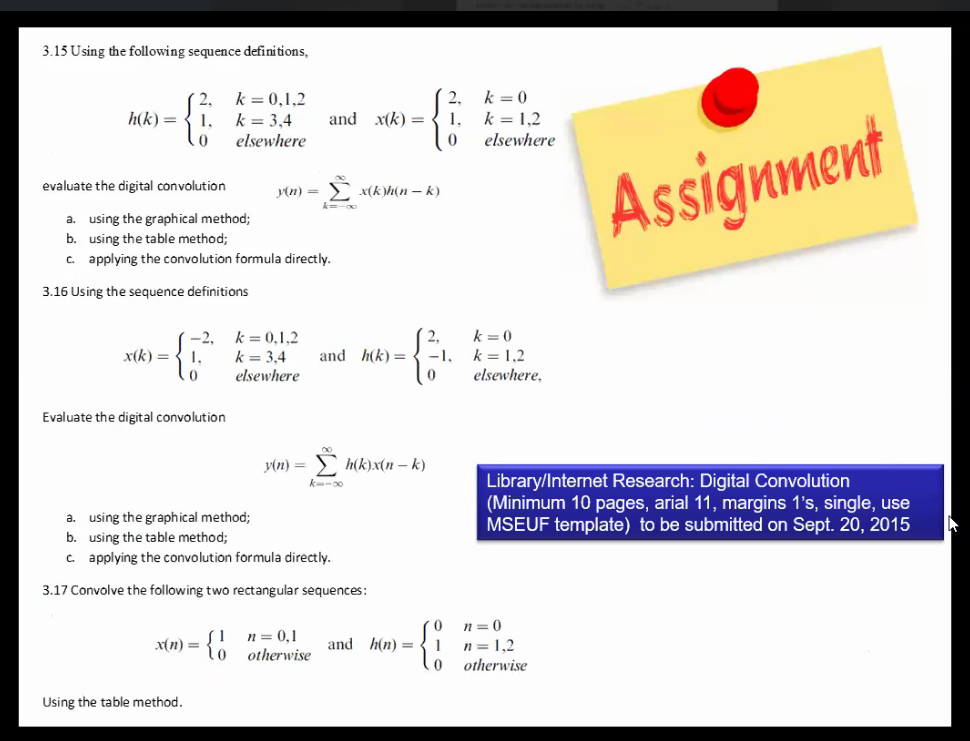 3.15 Using the following sequence definitions, h(k)= | Chegg.com