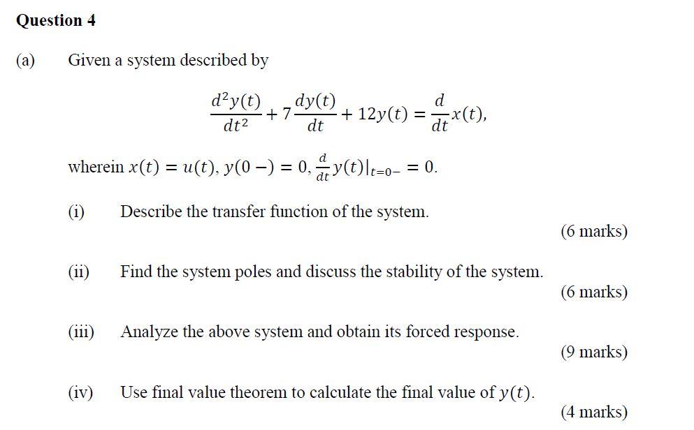 Solved Hi i need help with this linear systems & design | Chegg.com