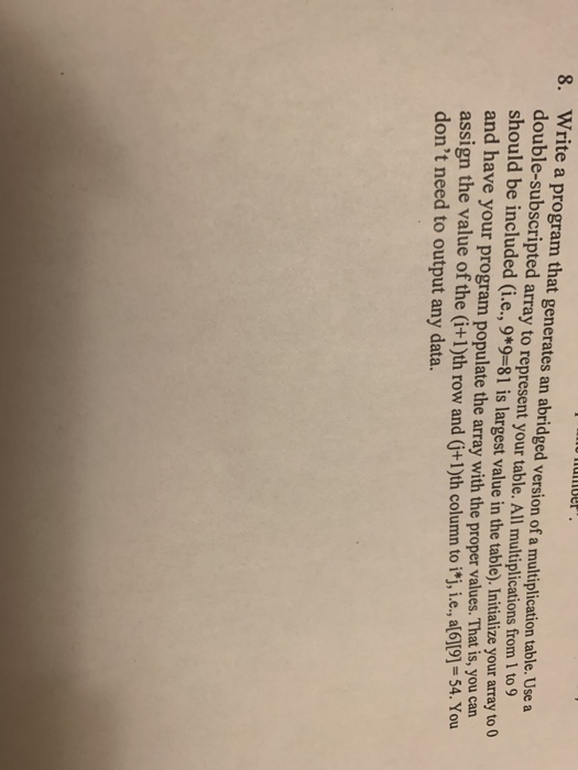 Solved 8. Write a program that generates an abridged version | Chegg.com