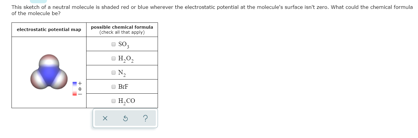 Solved This sketch of a neutral molecule is shaded red or | Chegg.com