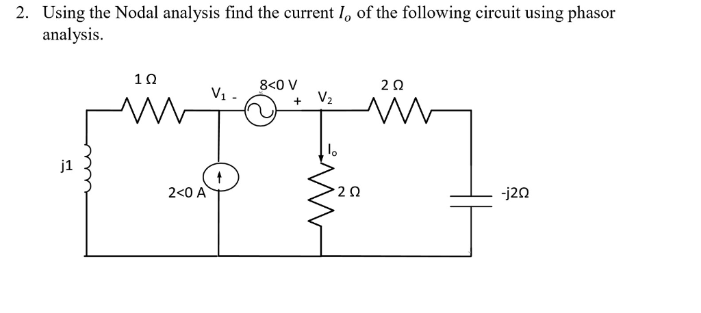 Solved Using the Nodal analysis find the current 𝐼𝑜 of the | Chegg.com