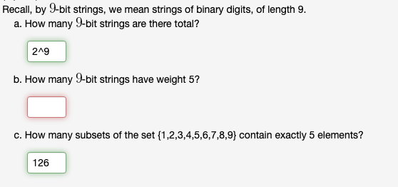 Solved Recall, by 9-bit strings, we mean strings of binary | Chegg.com
