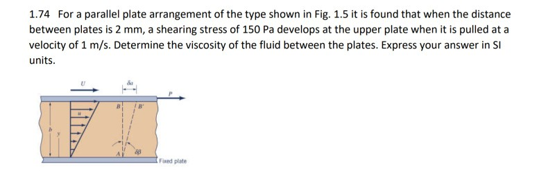 Solved 1.74 For a parallel plate arrangement of the type | Chegg.com
