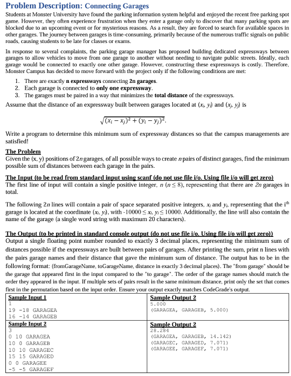Solved Implementation RestrictionsYou must use the | Chegg.com