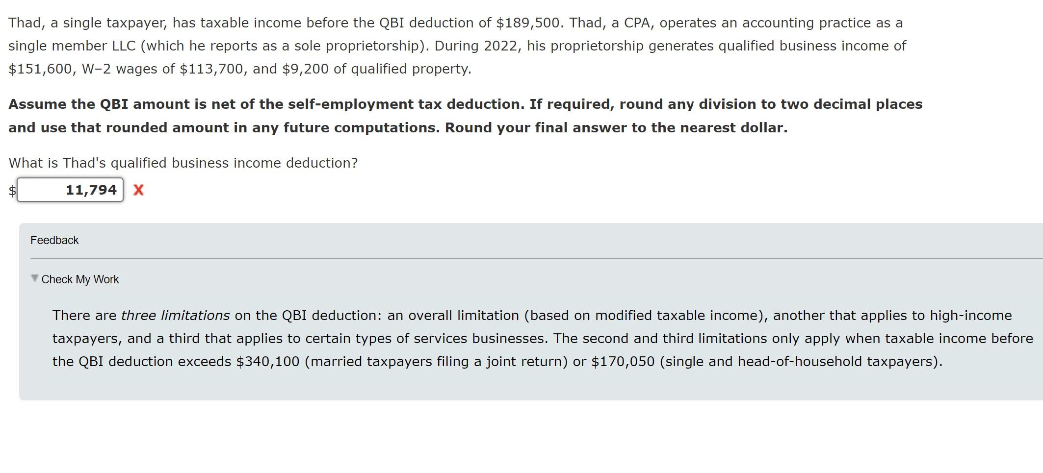 Solved Thad, a single taxpayer, has taxable income before | Chegg.com