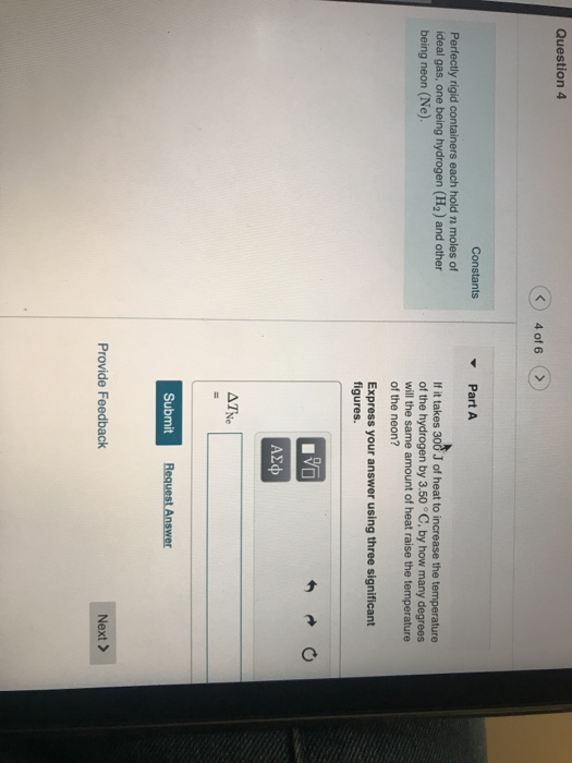 Solved Question 4 Constants PartA Perfectly rigid containers | Chegg.com