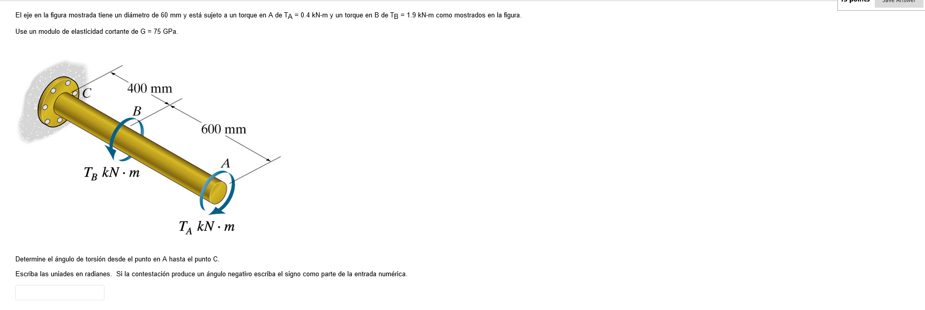 Solved The shaft in the figure shown has a diameter of 60 mm | Chegg.com