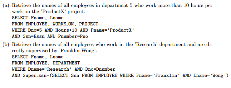 1. Given the following queries, write the initial | Chegg.com