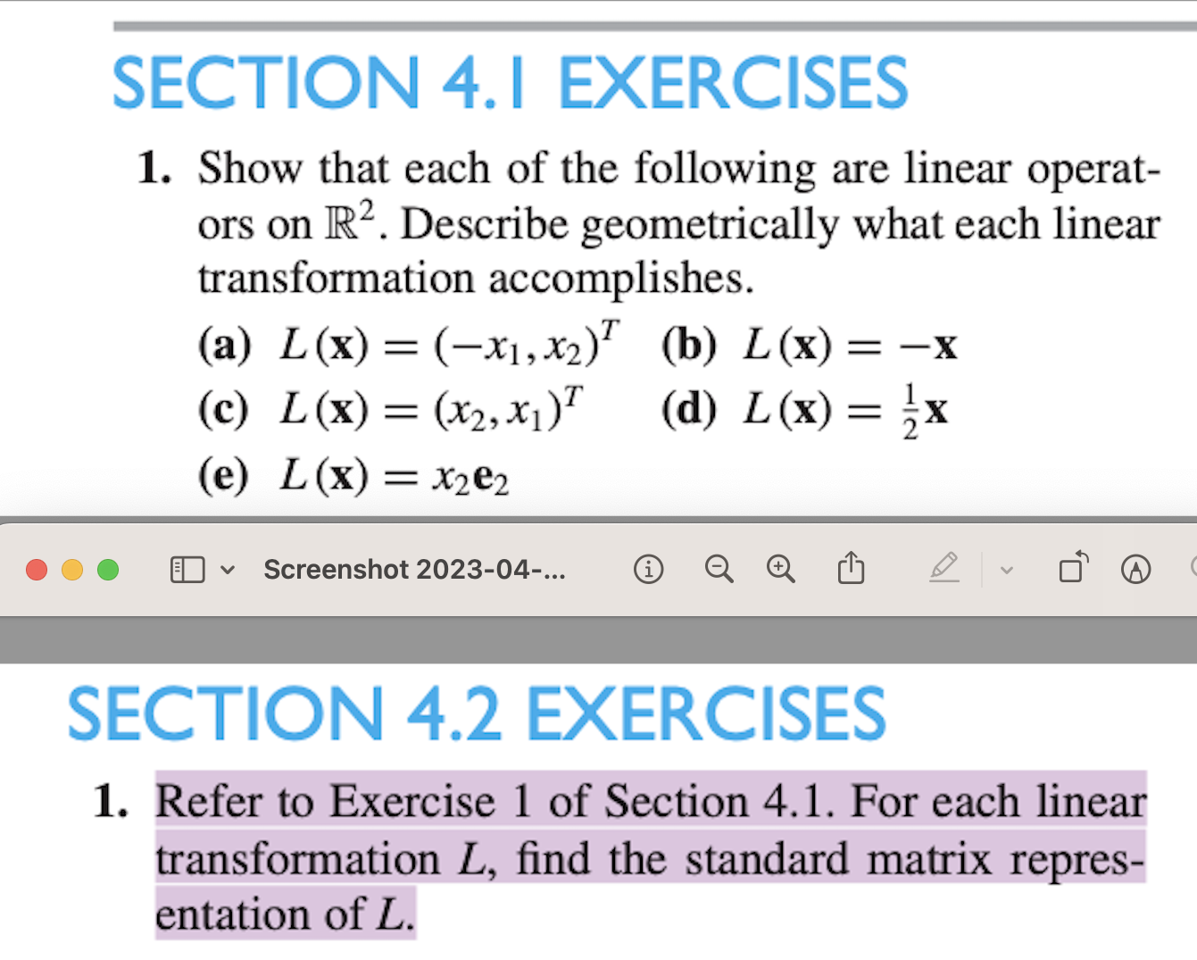 Solved 1. Show that each of the following are linear | Chegg.com
