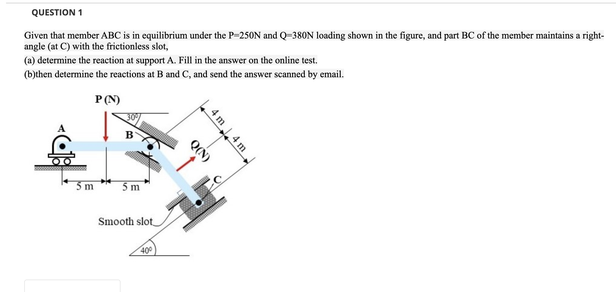 Solved Given that member ABC is in equilibrium under the | Chegg.com