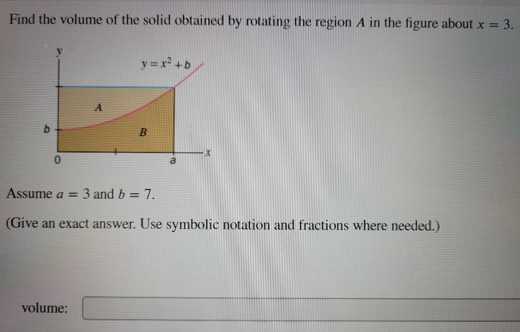 Solved Please solve using the Washer Method. My main | Chegg.com