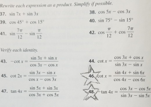 Solved Rewrite each expression as a product. Simplify if | Chegg.com