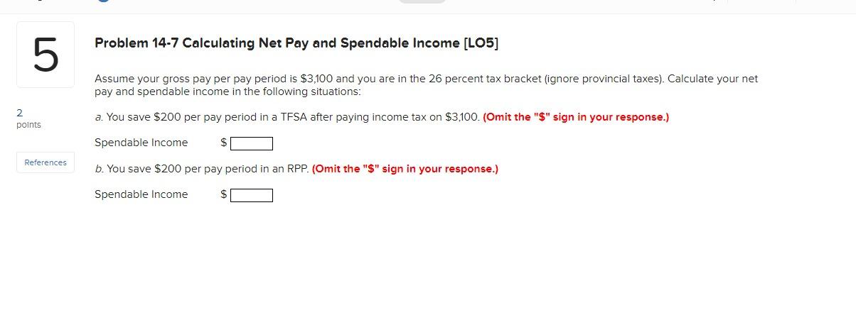 Solved Problem 14-7 Calculating Net Pay and Spendable Income | Chegg.com