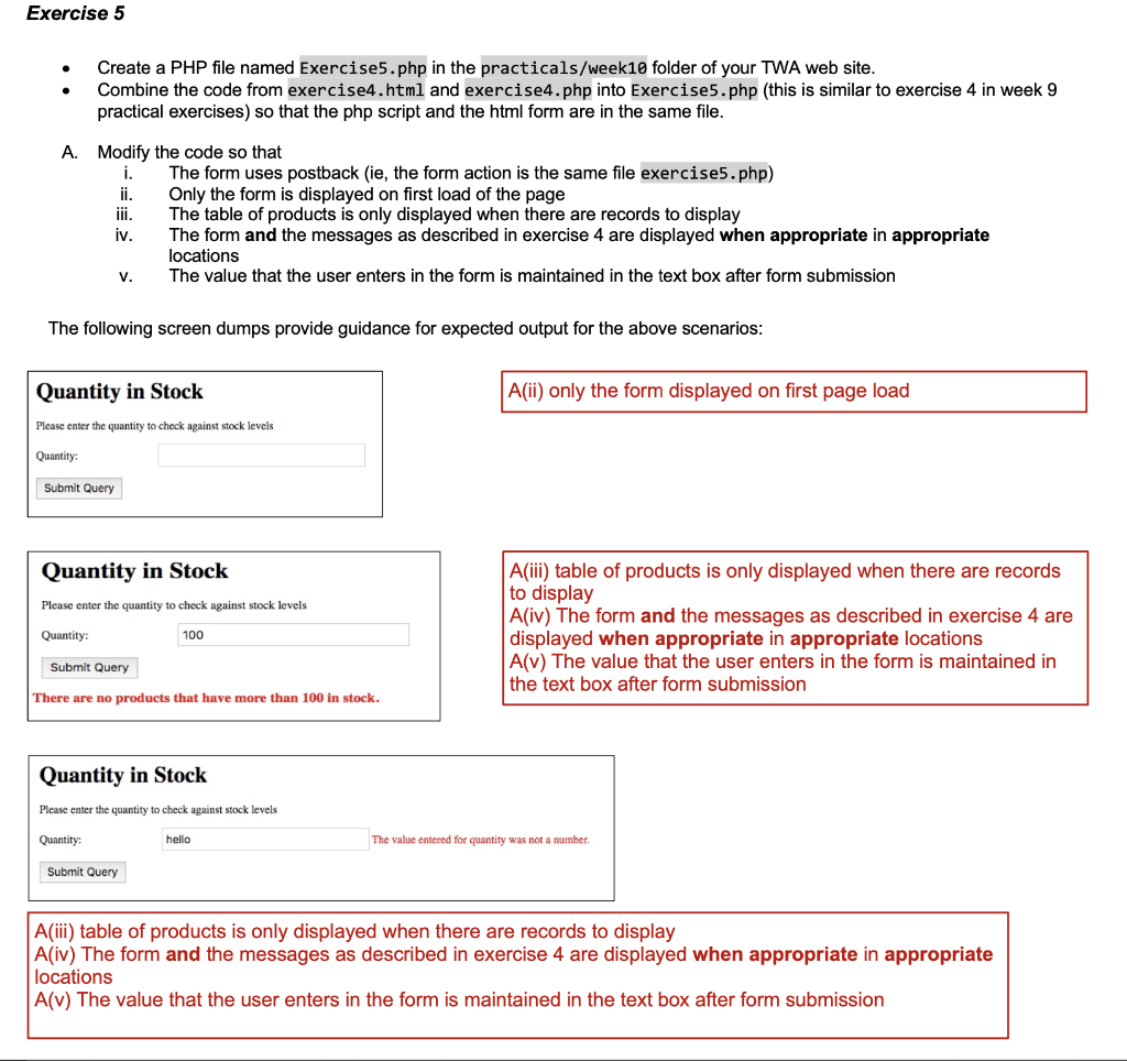 Solved Before you start: 1. Upload the html and php files | Chegg.com