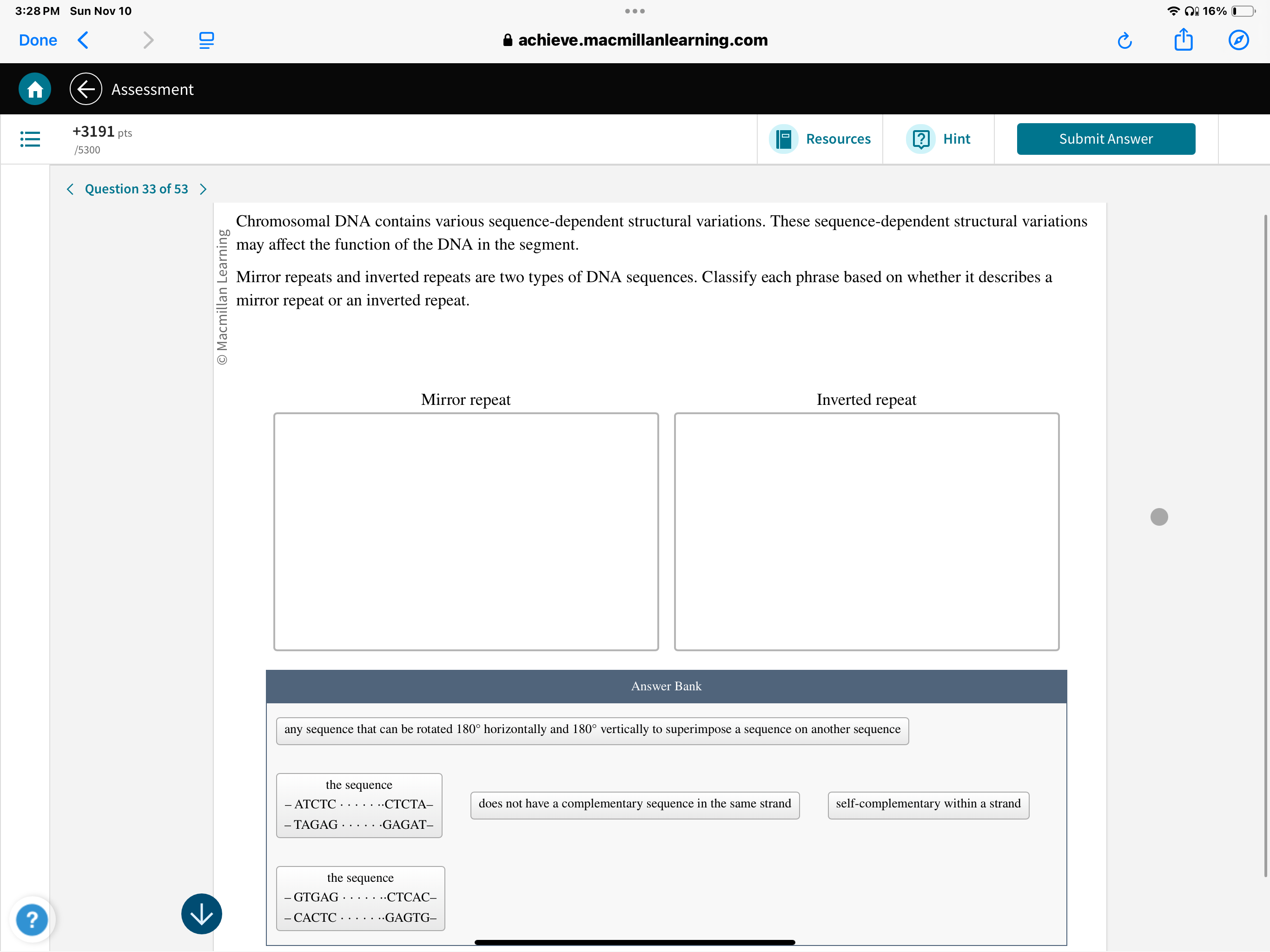 Solved Chromosomal DNA contains various sequence-dependent | Chegg.com