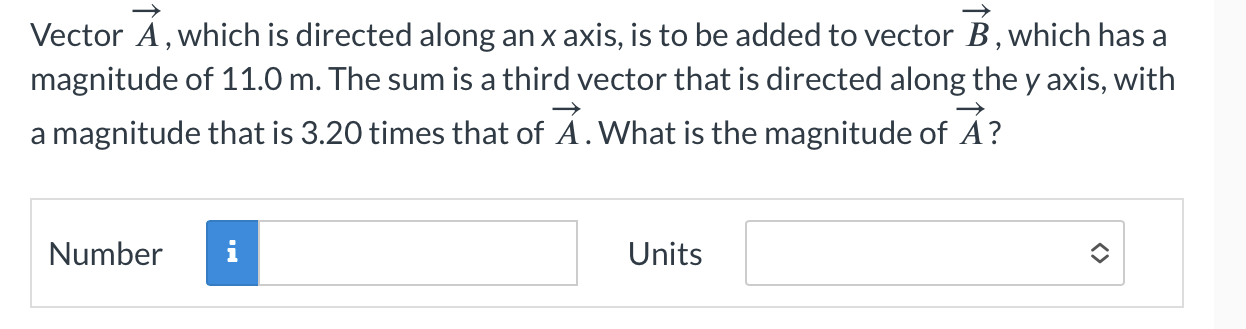 Solved Vector vec(A), ﻿which is directed along an x ﻿axis, | Chegg.com