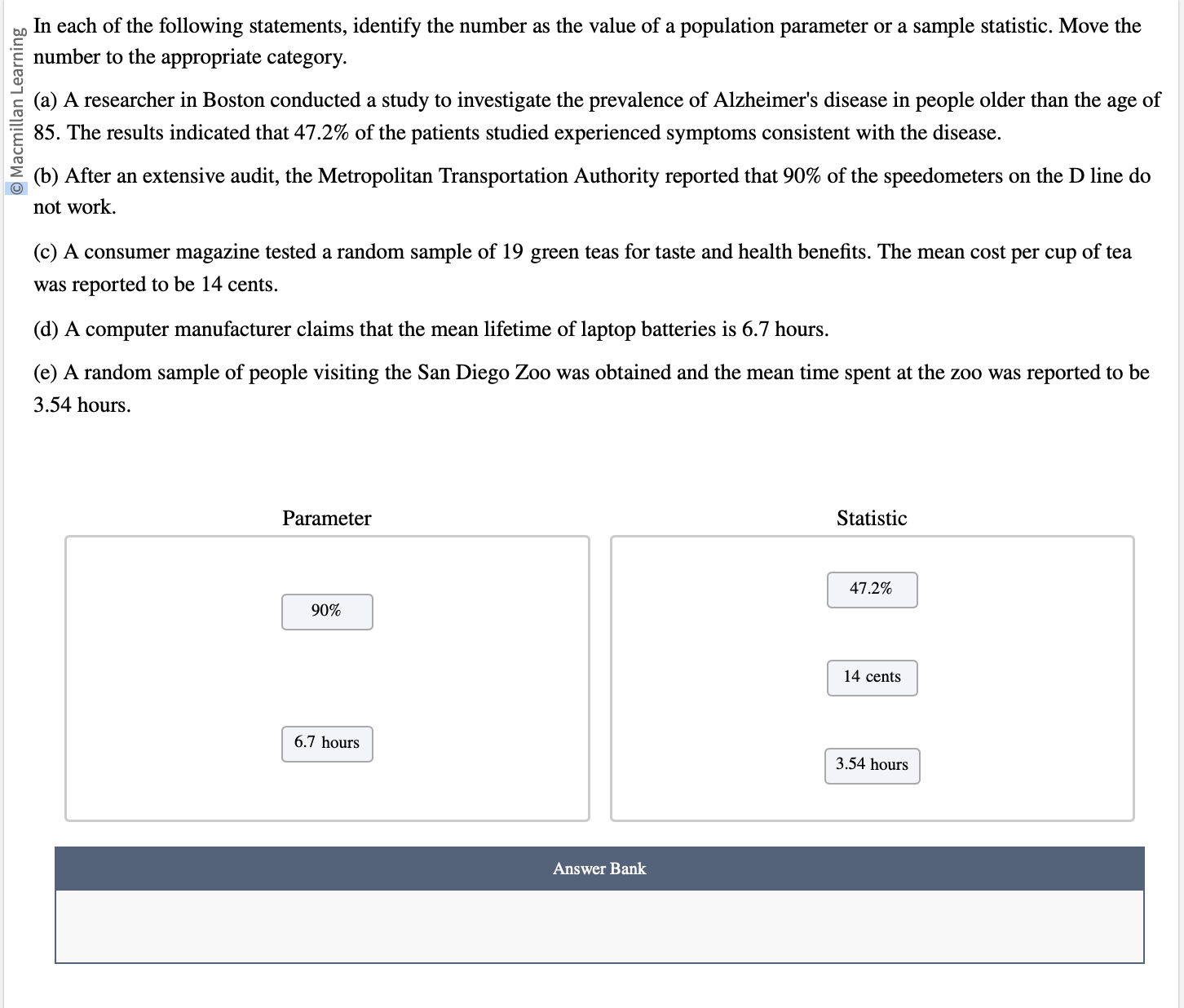 Solved In each of the following statements, identify the | Chegg.com