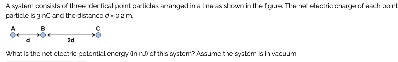 Solved A system consists of three identical point particles | Chegg.com