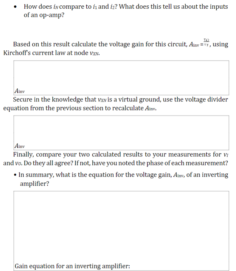 Solved 7 Inverting Amplifier Construct the circuit shown in | Chegg.com