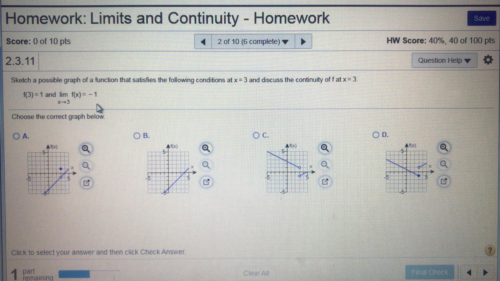 Solved Homework: Limits and Continuity - Homework Save | Chegg.com