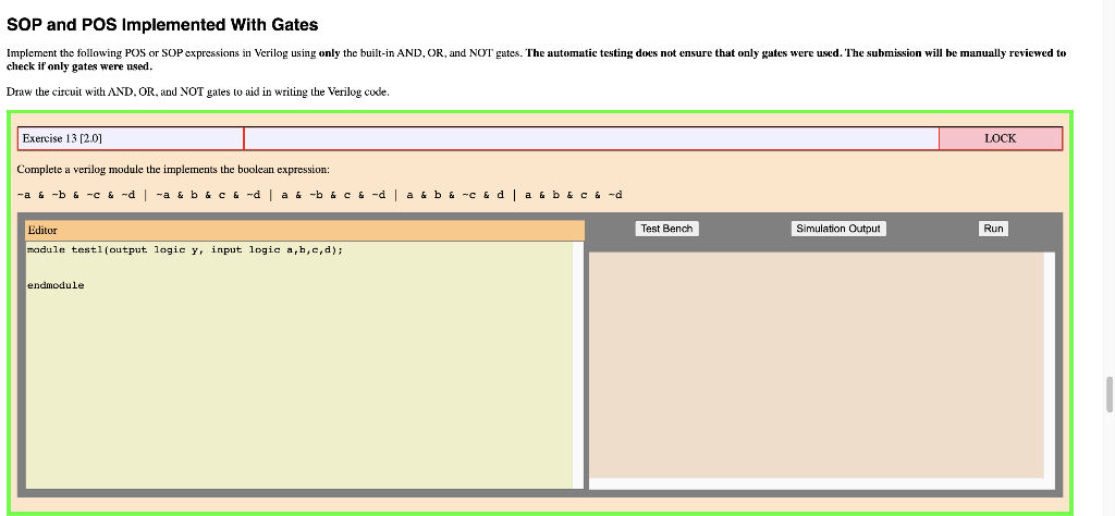Solved SOP and POS Implemented With Gates Implement the | Chegg.com