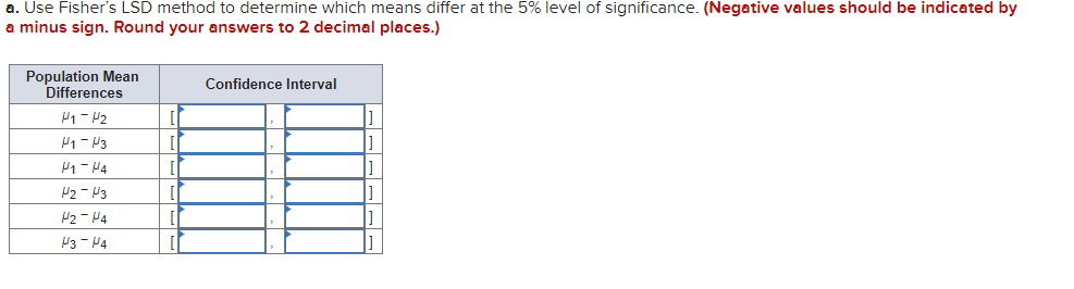 Solved b. Use Tukey's HSD method to determine which means | Chegg.com