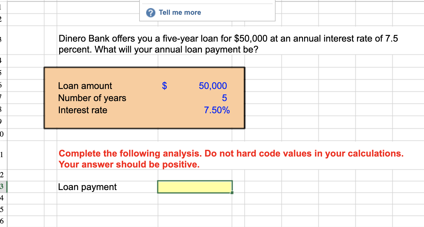 Solved Dinero Bank offers you a five-year loan for $50,000 | Chegg.com