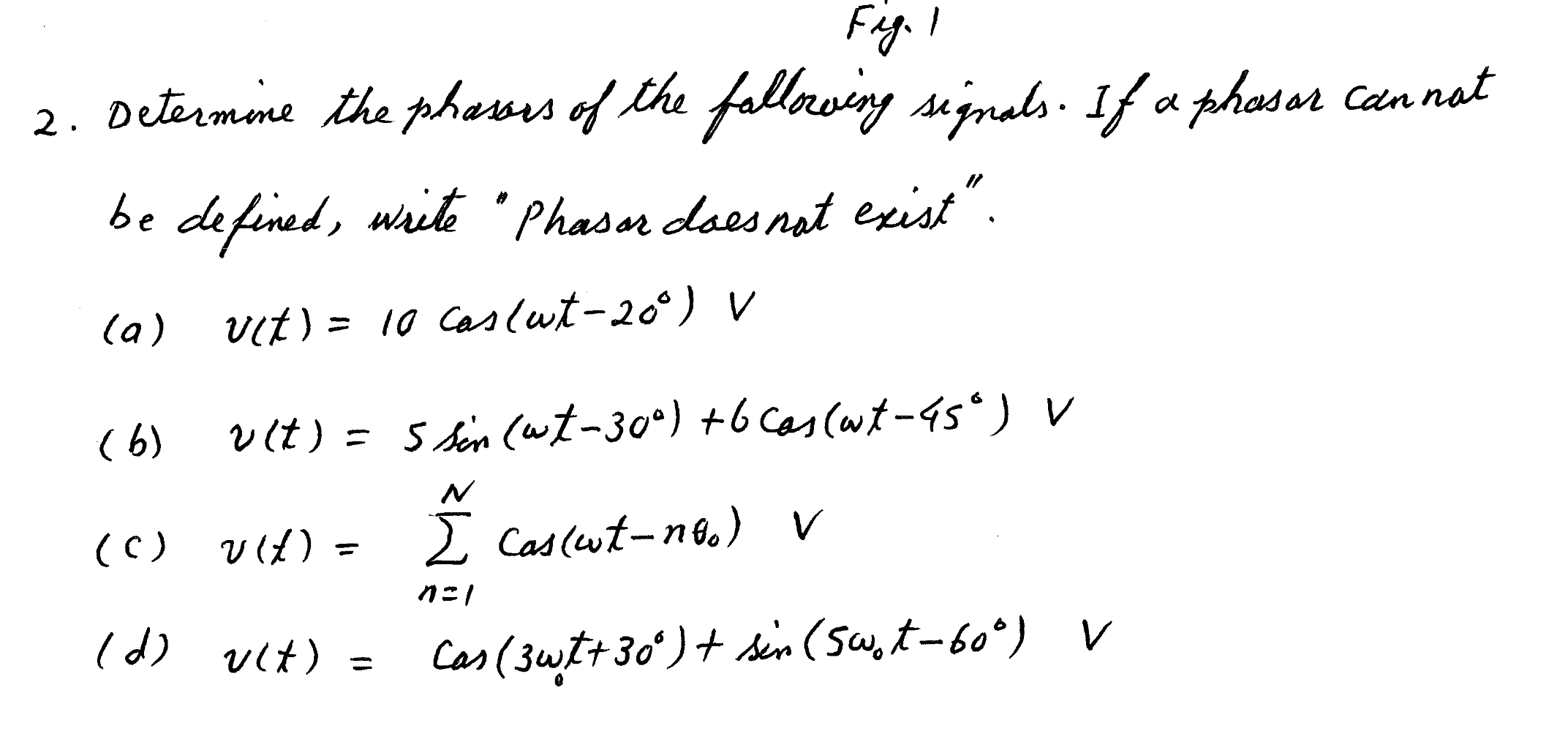 Solved Fig. I 2. Determine the phases of the following | Chegg.com