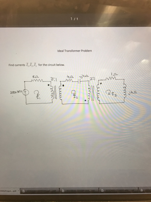 Solved Ideal Transformer Problem Find currents不4.13 for the | Chegg.com