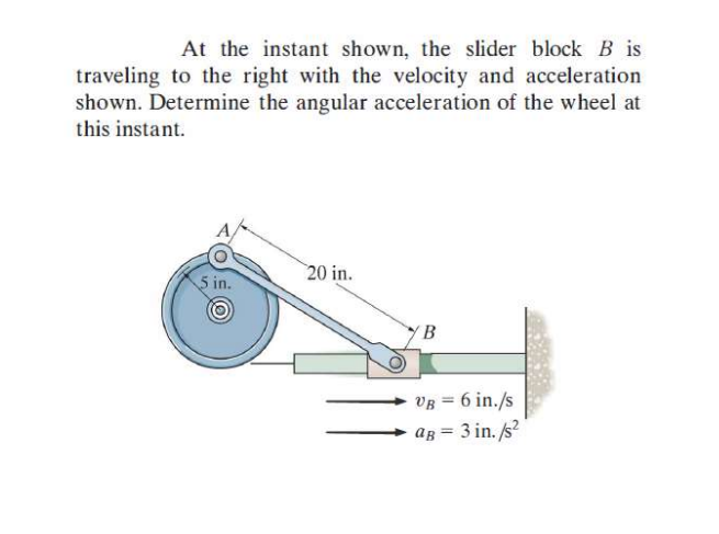 Solved At the instant shown, the slider block B is traveling | Chegg.com