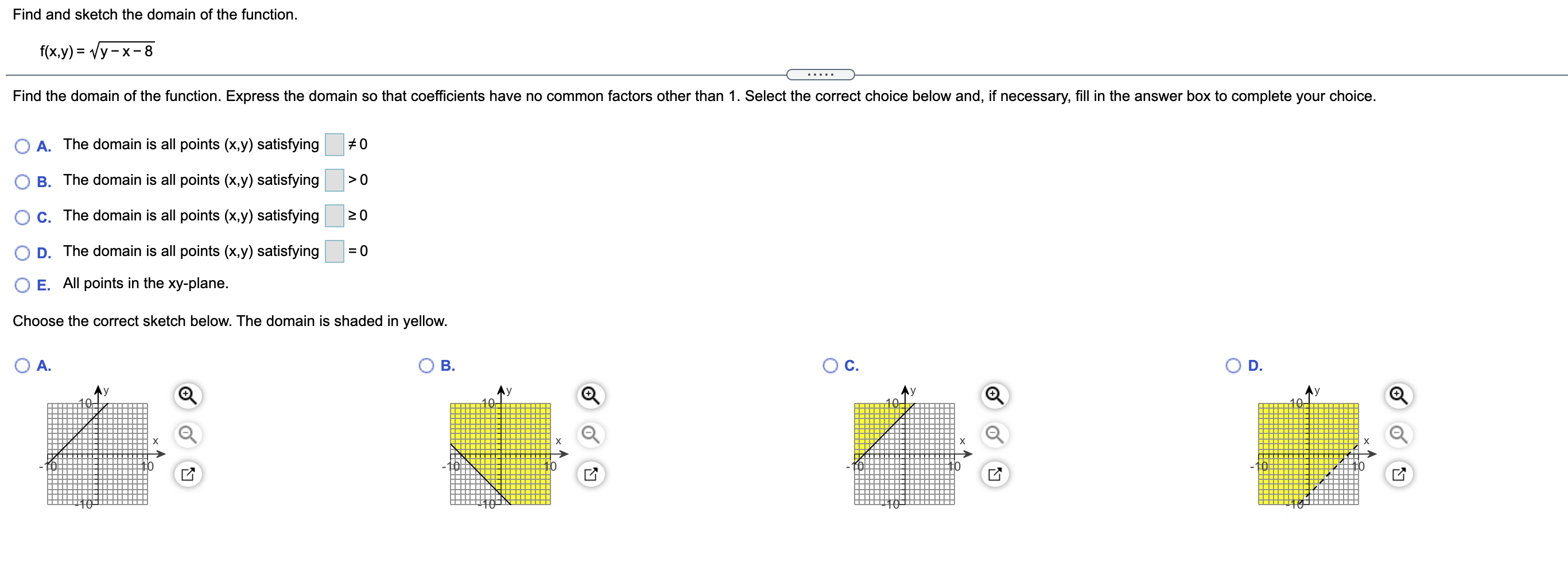 Solved Find and sketch the domain of the function. f(x,y) = | Chegg.com