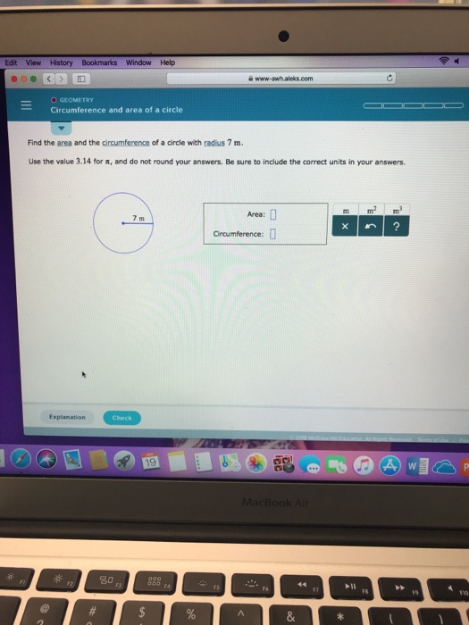 Solved Edit View History Window Help GEOMETRY -Circumference | Chegg.com