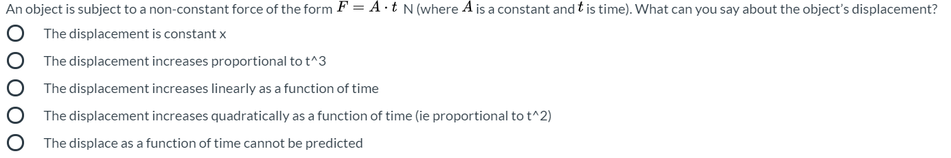 Solved A constant, nonzero net force acts on an object. | Chegg.com
