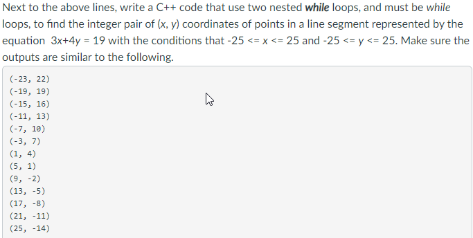 Solved Next to the above lines, write a C++ code that use | Chegg.com