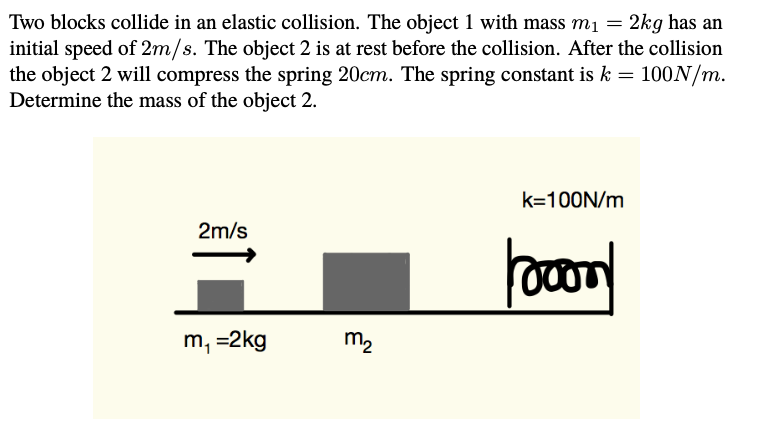 Solved Two blocks collide in an elastic collision. The | Chegg.com