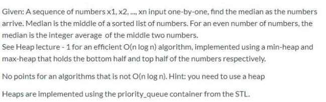 Solved */ Make sure to use algorithm O(nlogn). Write | Chegg.com
