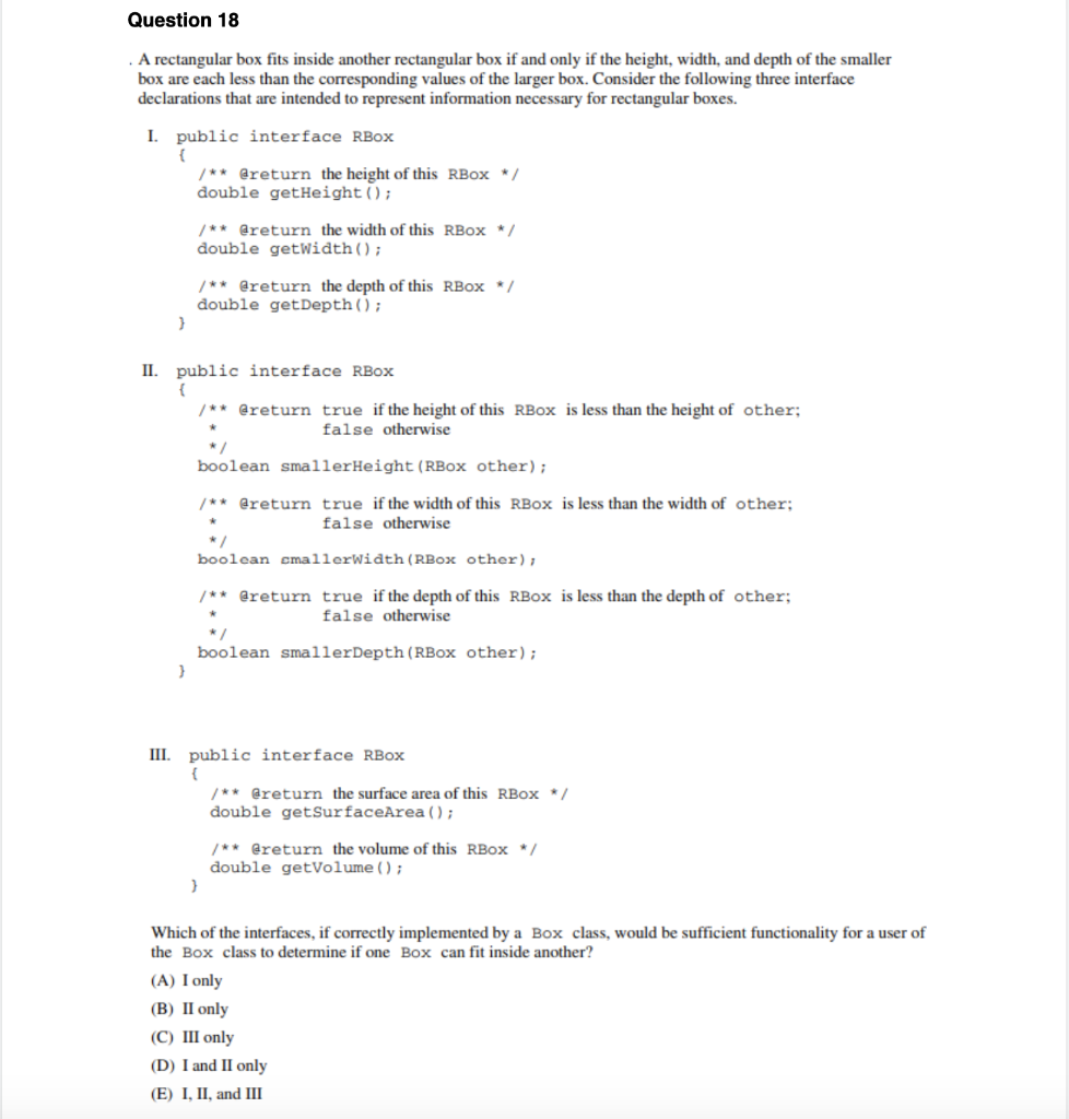 AP CSA Multiple Choice questions: | Chegg.com