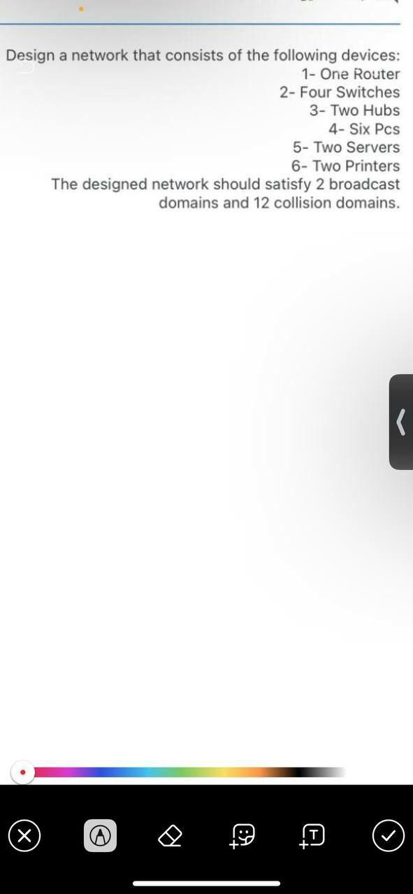 Solved Design a network that consists of the following | Chegg.com