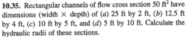 Solved 8. Prob 10.35. Decide most efficient cross-section | Chegg.com