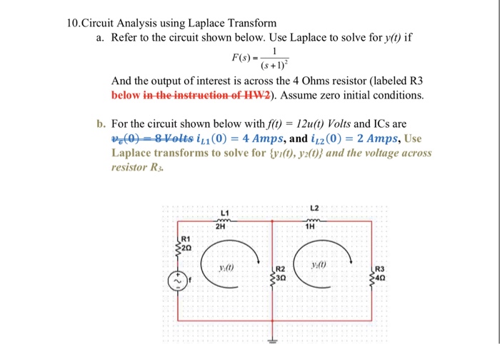 Solved Circuit Analysis using Laplace Transform a. Refer to | Chegg.com