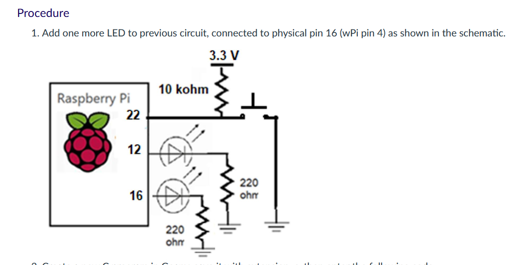 Solved Procedure 1 Add One More Led To Previous Circuit 